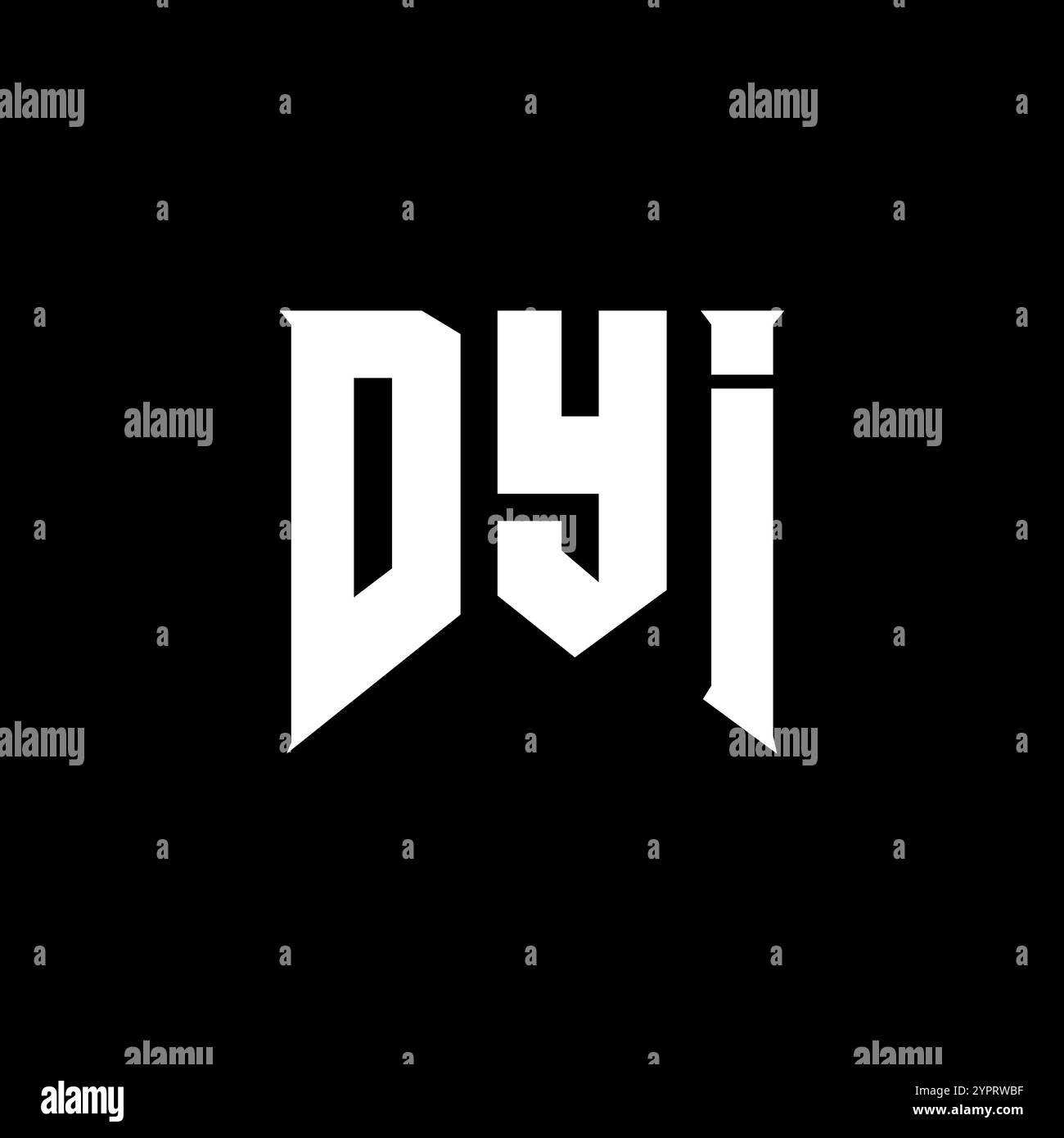 DYI letter logo design for technology company. DYI logo design black ...