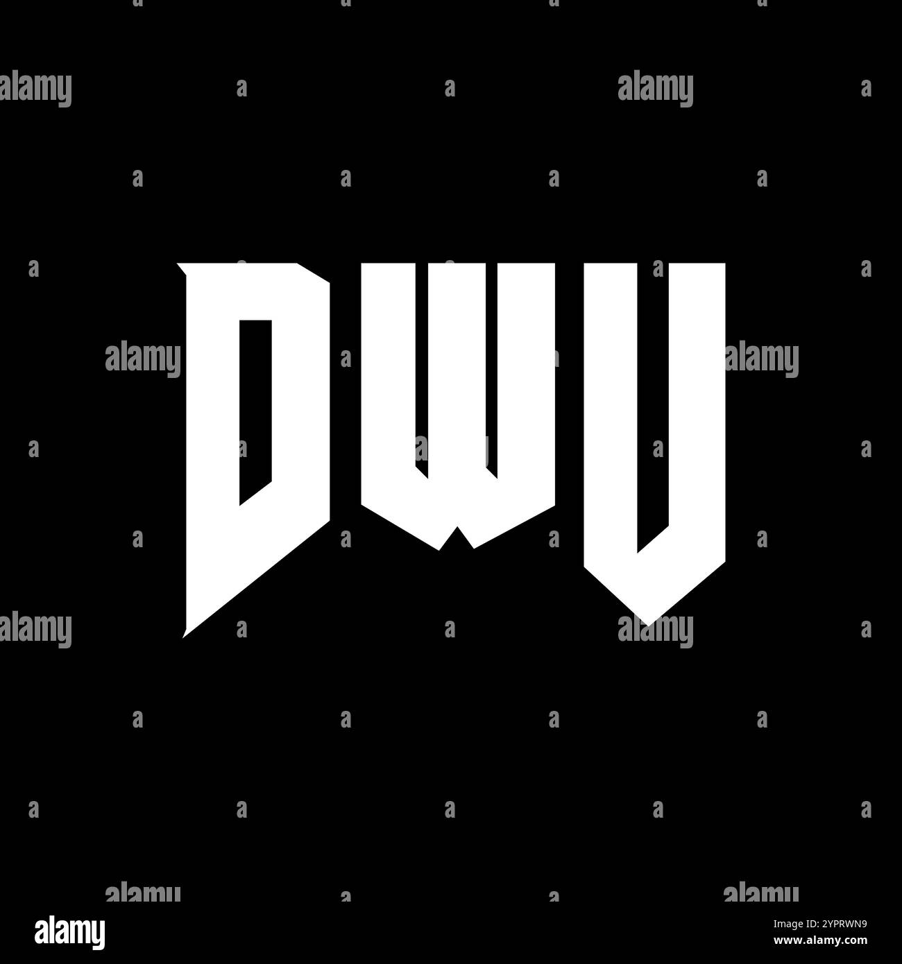 DWU letter logo design for technology company. DWU logo design black ...
