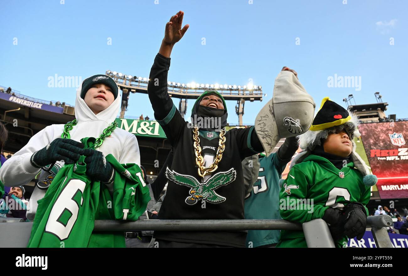 Baltimore, United States. 01st Dec, 2024. Philadelphia Eagles fans ...