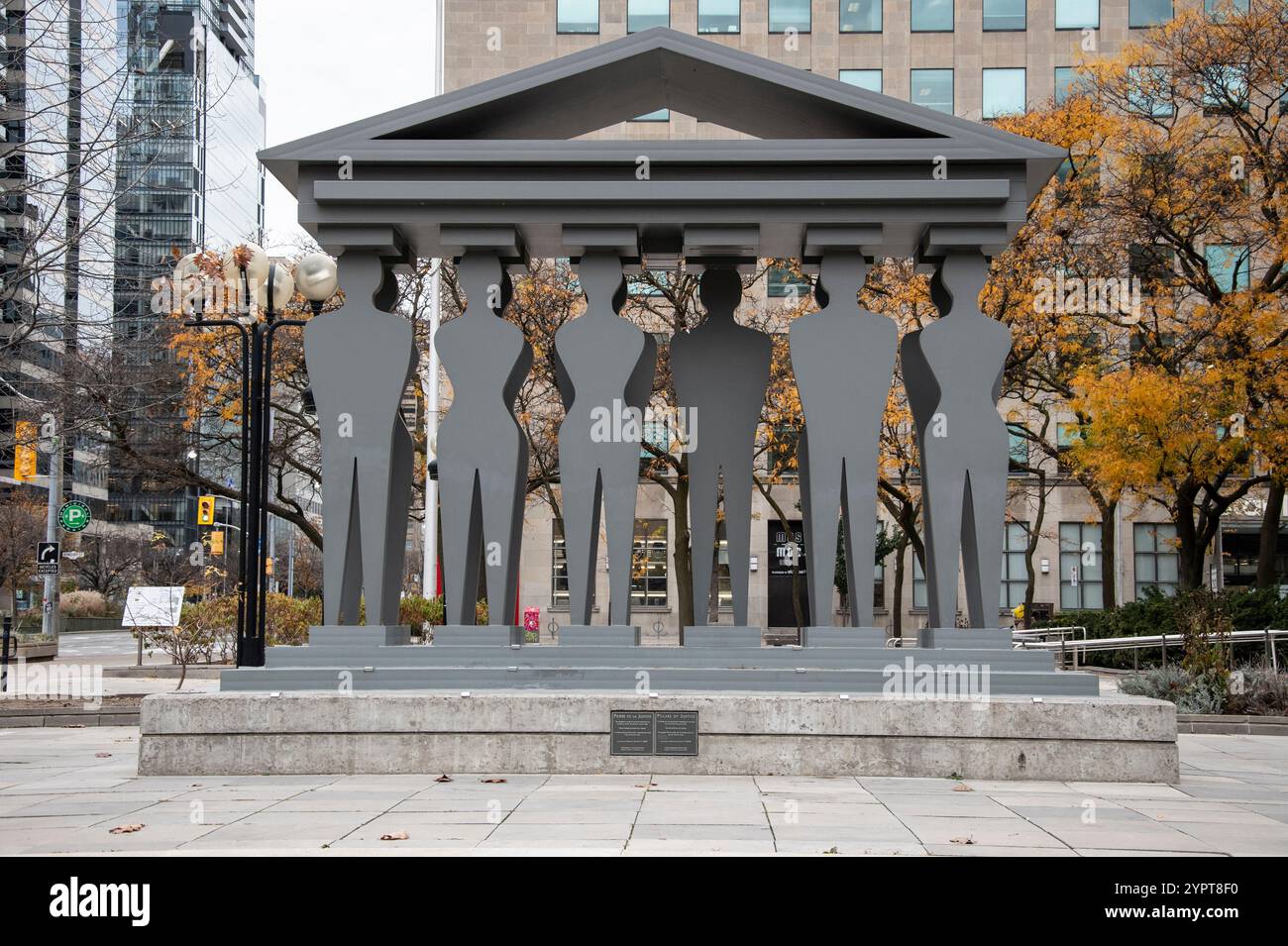 Pillars of Justice sculpture at the courthouse on University Avenue in ...