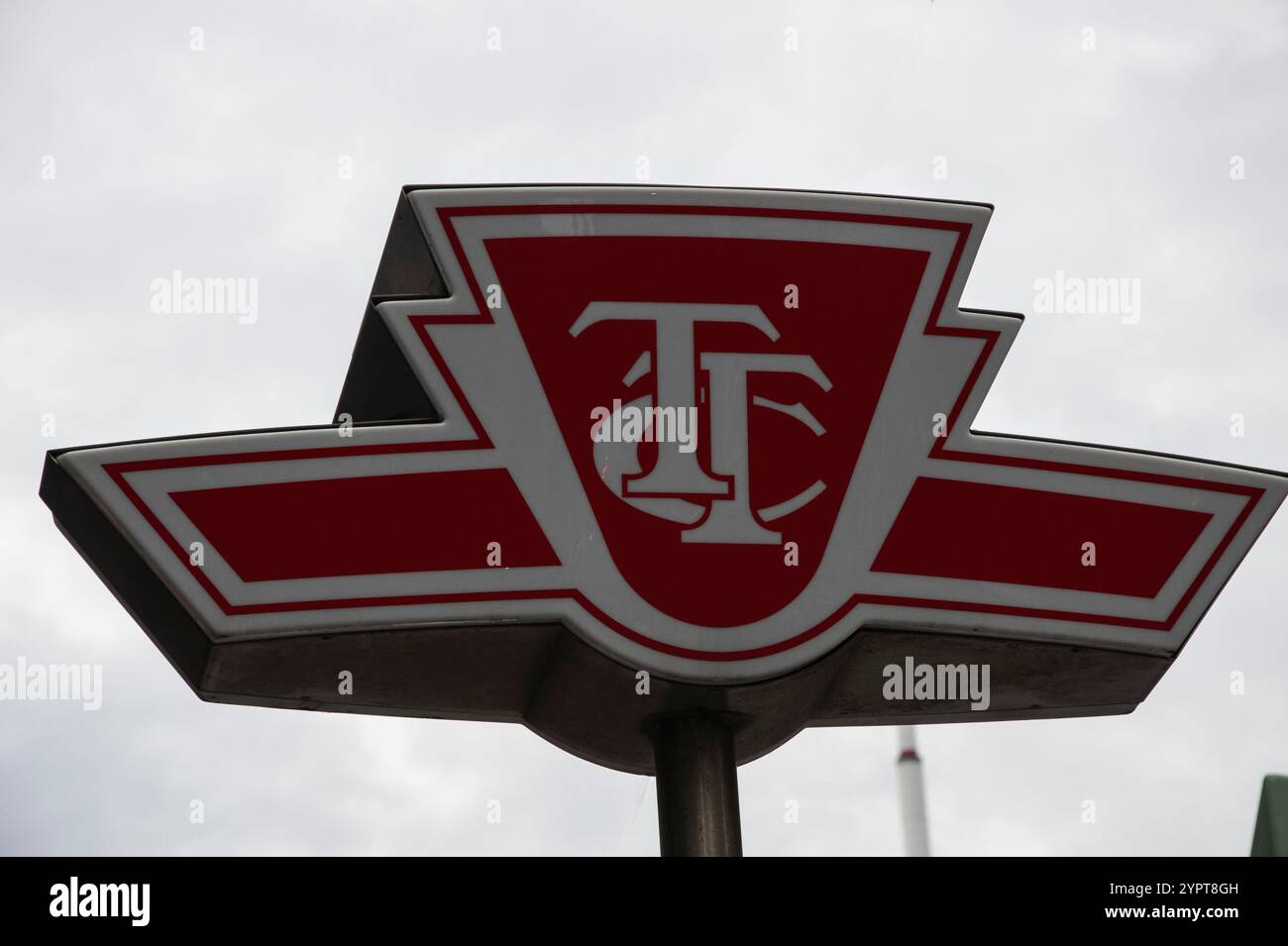 TTC sign on University Avenue in downtown Toronto, Ontario, Canada ...