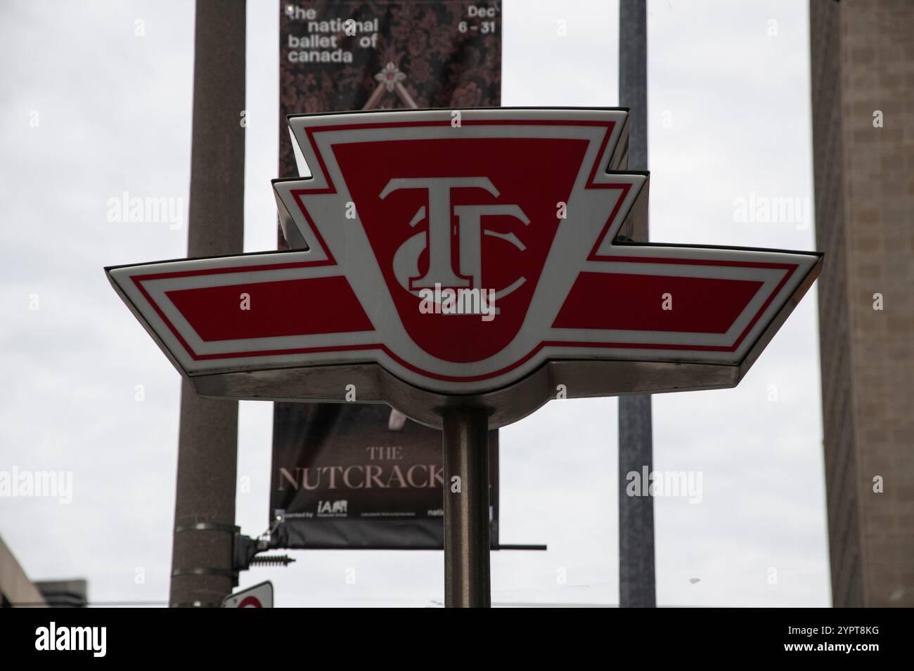 TTC sign on University Avenue in downtown Toronto, Ontario, Canada ...