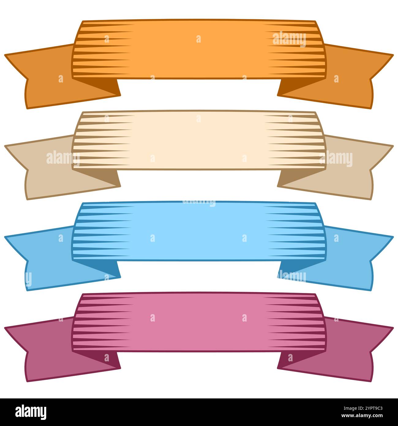 Set of four multicolor ribbons and banners for web design. Great design ...