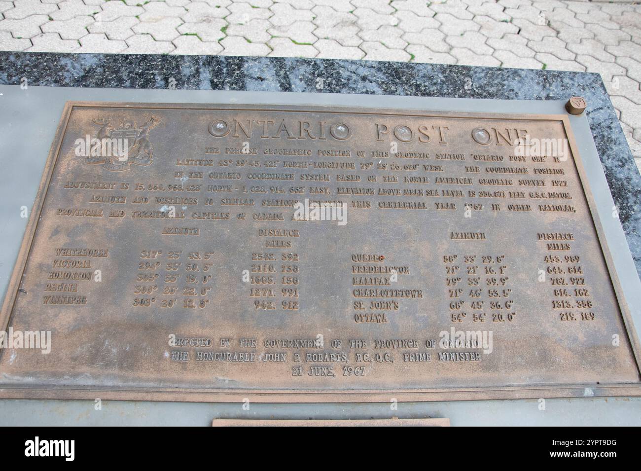 Ontario post one plaque at the Legislative Assembly of Ontario on Queen ...