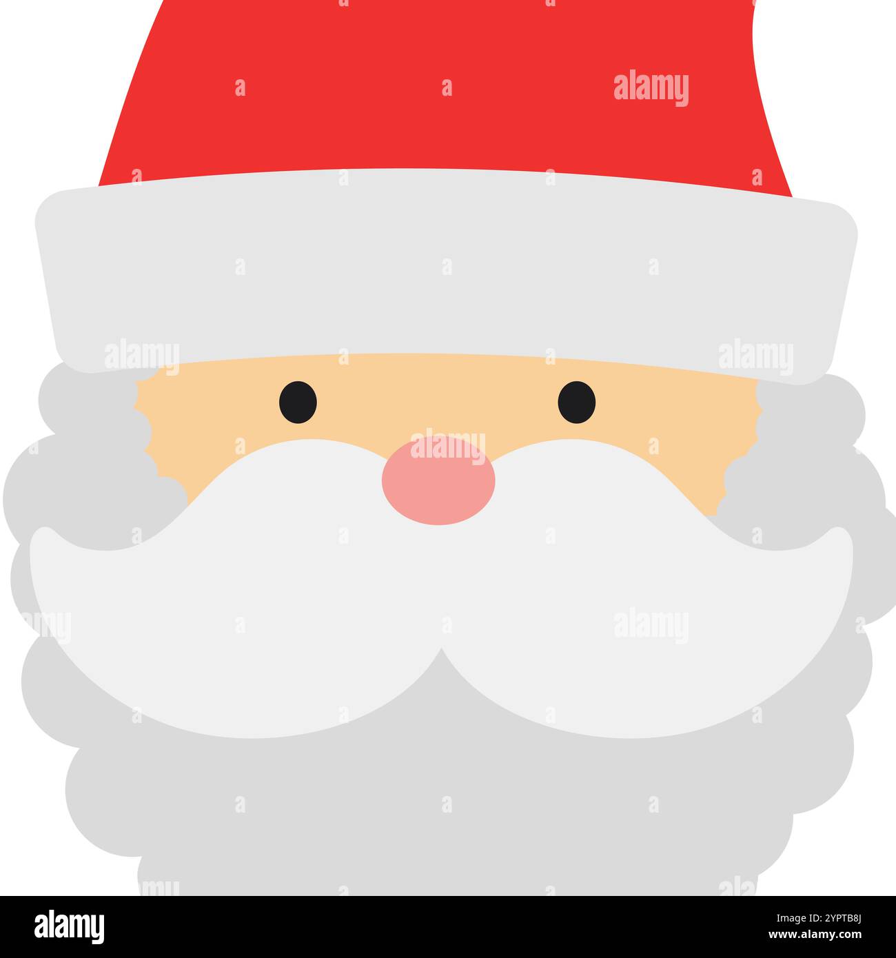 Greeting card with Santa Claus big head face. Merry Christmas ...