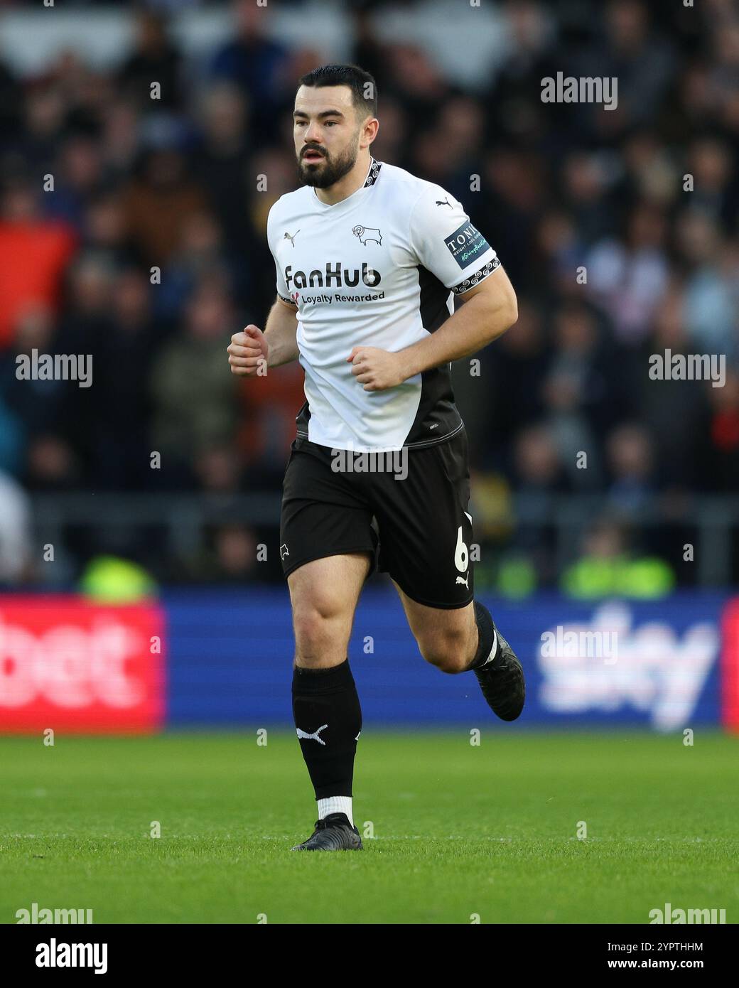 Eiran Cashin of Derby County during the Sky Bet Championship match ...