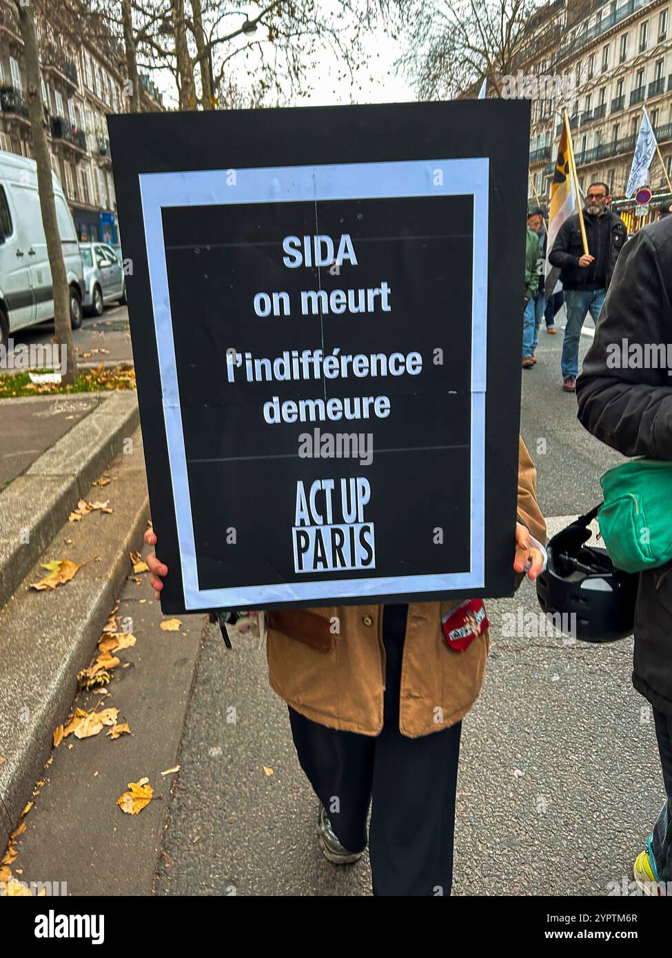 Paris, France, People, Protesting Against AIDS, December 1, 2024 ...