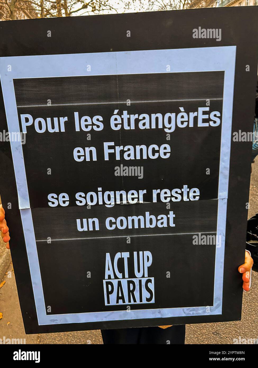 Paris, France, People, Protesting Against AIDS, December 1, 2024 ...