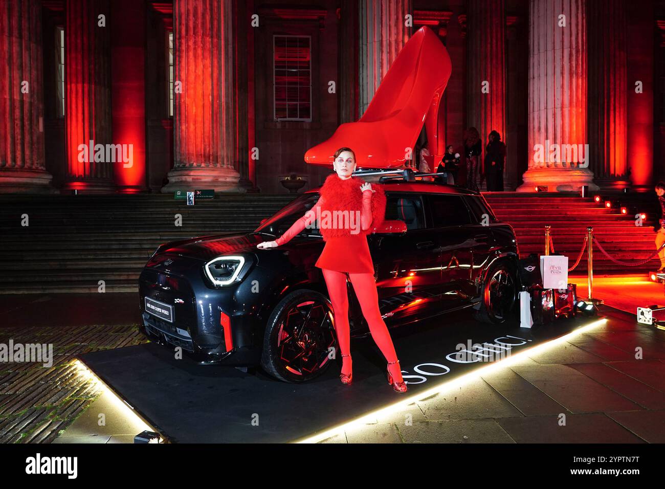 EDITORIAL USE ONLY Georgie Buckland arrives at the MINI installation as ...