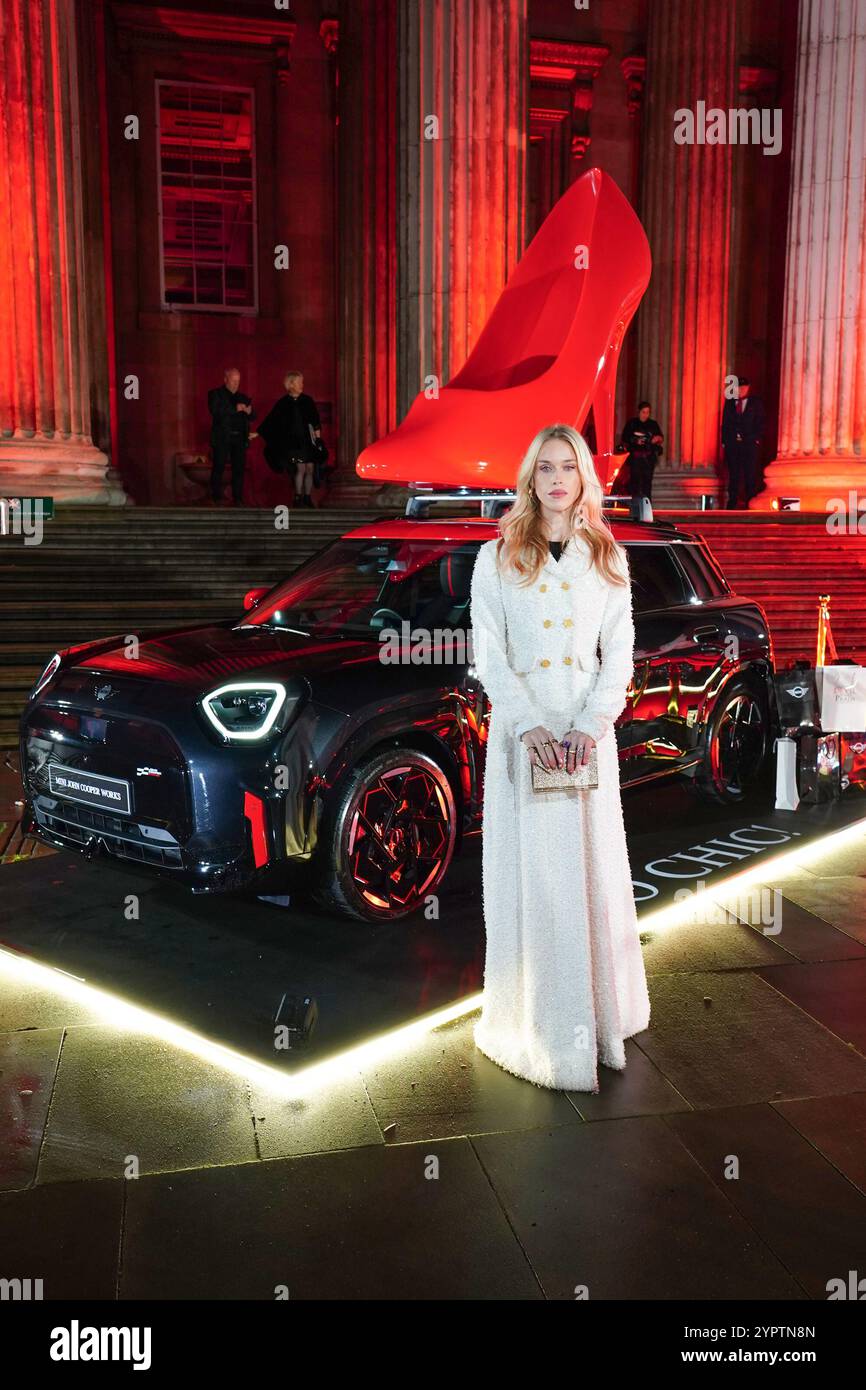 EDITORIAL USE ONLY Lady Mary Charteris arrives at the MINI installation ...