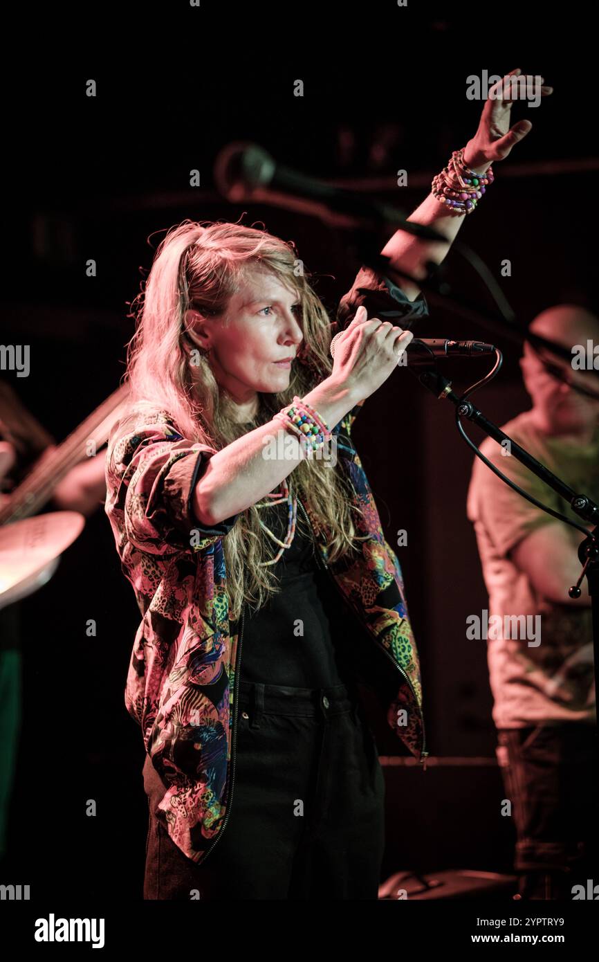 Anja Øyen Vister, lead singer, on stage with the Norwegian band Flunk ...