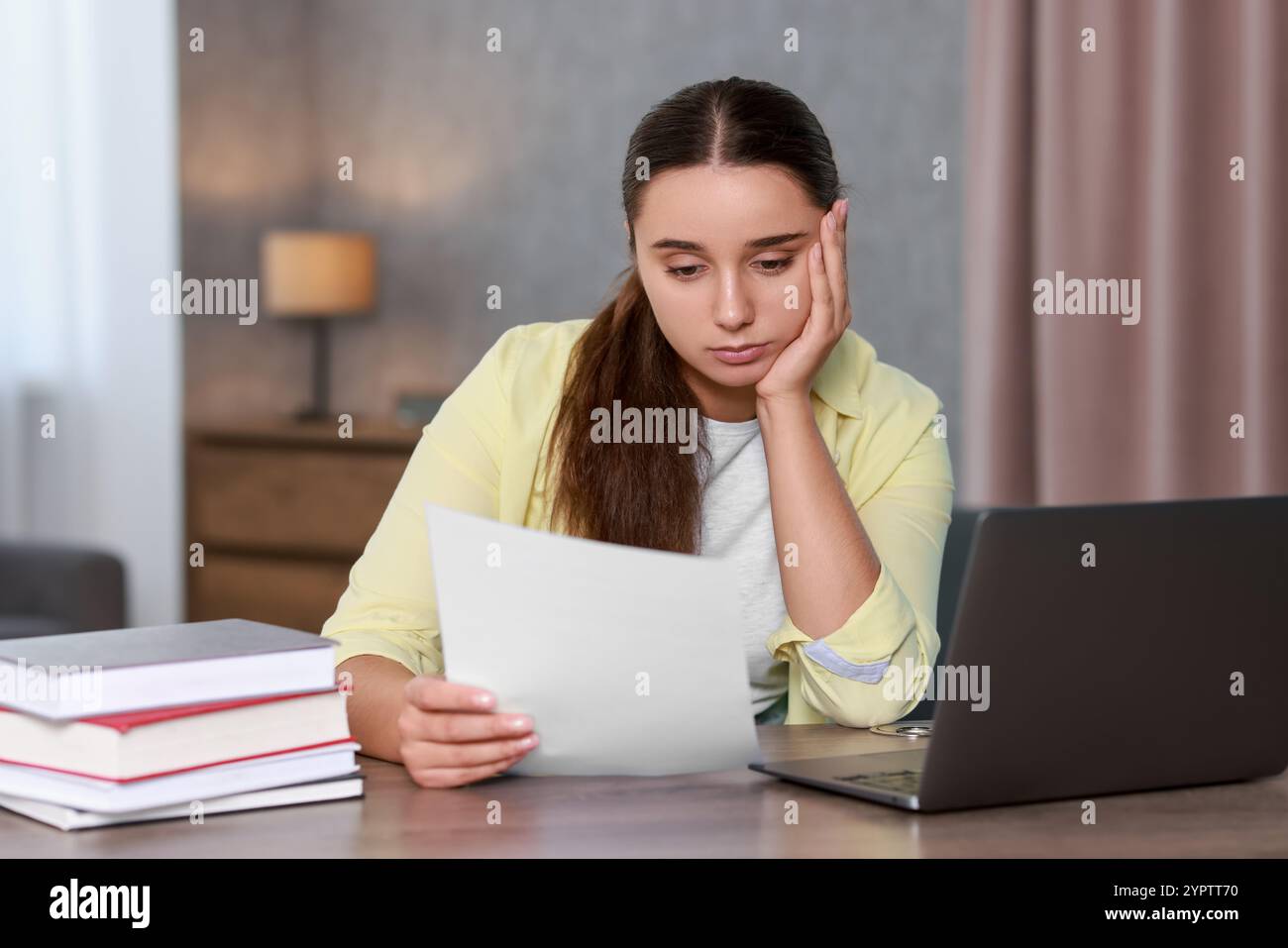 Student stress computer paper hi-res stock photography and images - Alamy