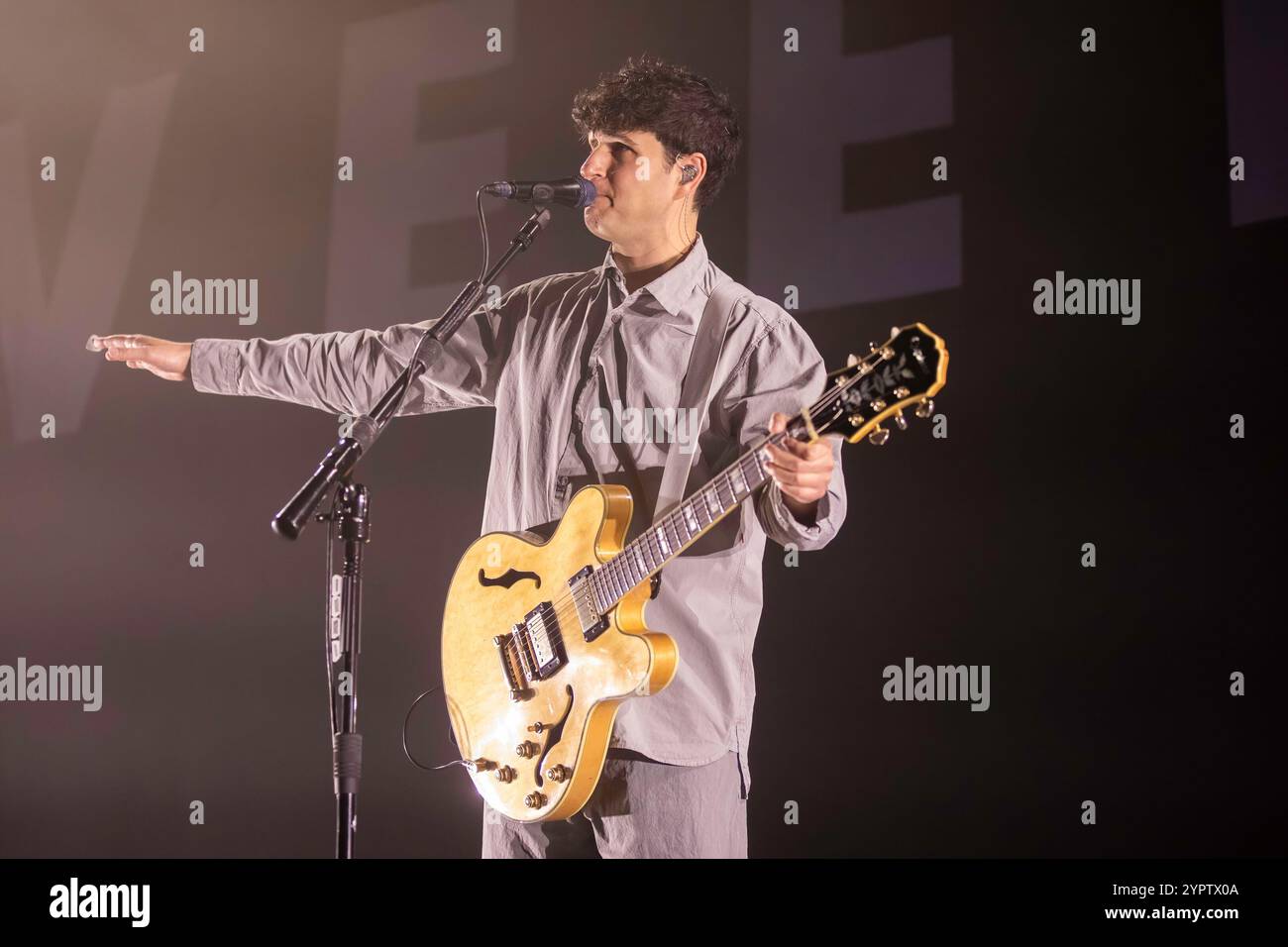 Manchester, England, 1st December, 2024. Vampire Weekend playing the ...