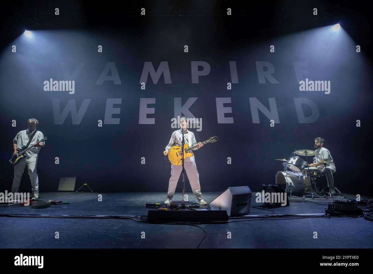 Manchester, England, 1st December, 2024. Vampire Weekend playing the ...