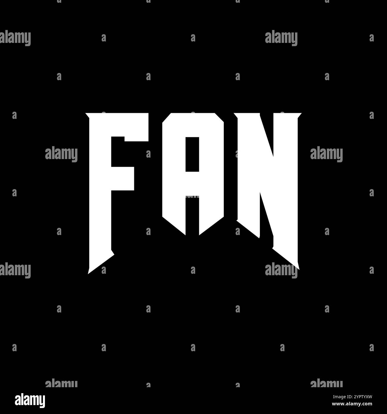 FAN letter logo design for technology company. FAN logo design black ...
