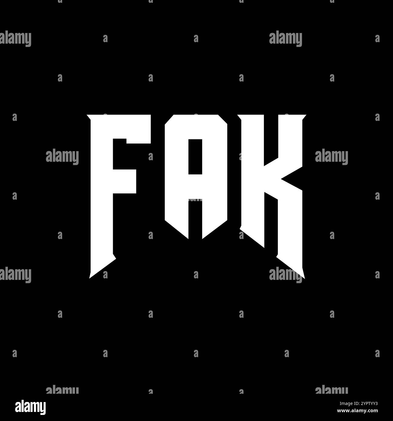 FAK letter logo design for technology company. FAK logo design black ...