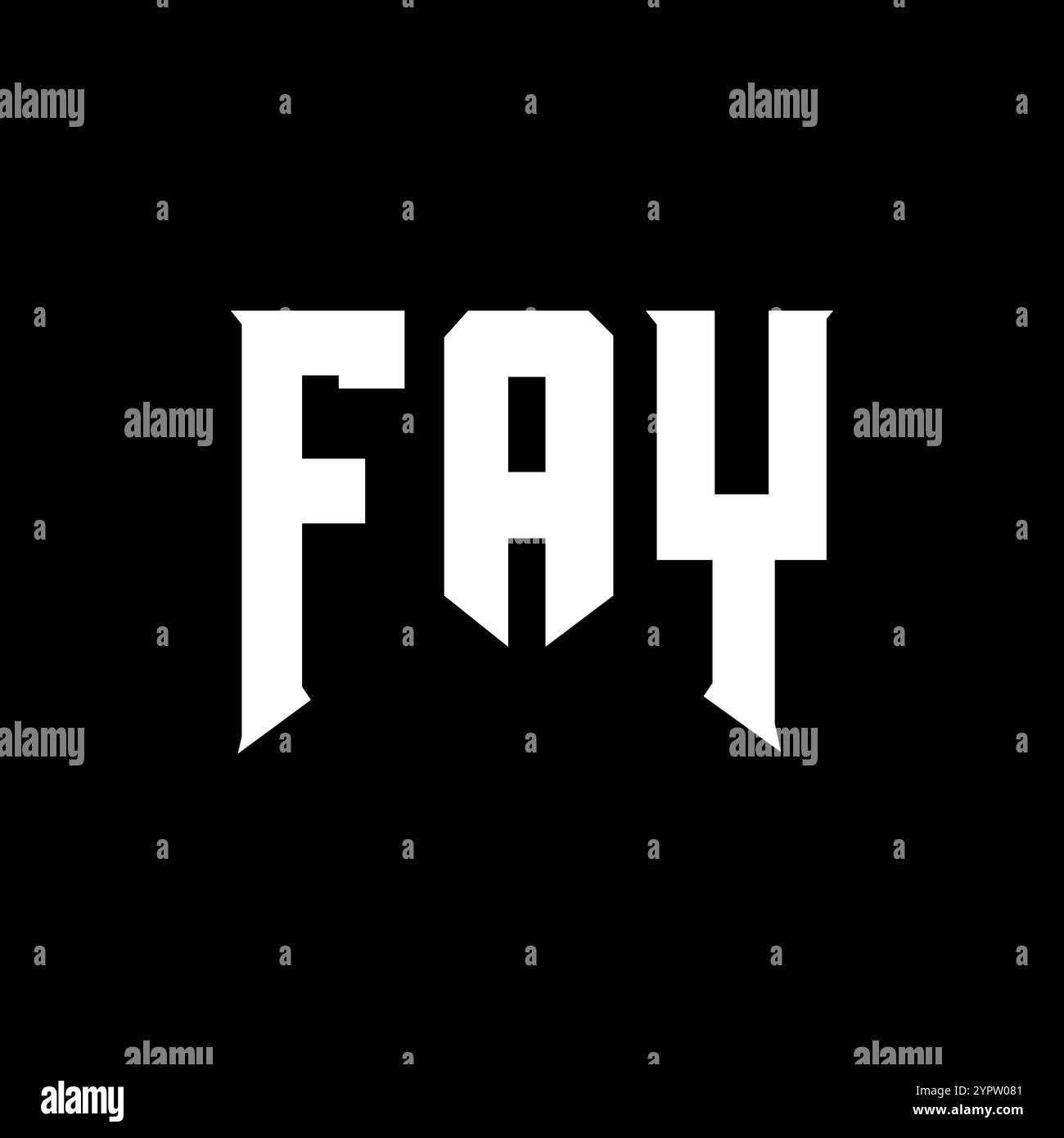 FAY letter logo design for technology company. FAY logo design black ...