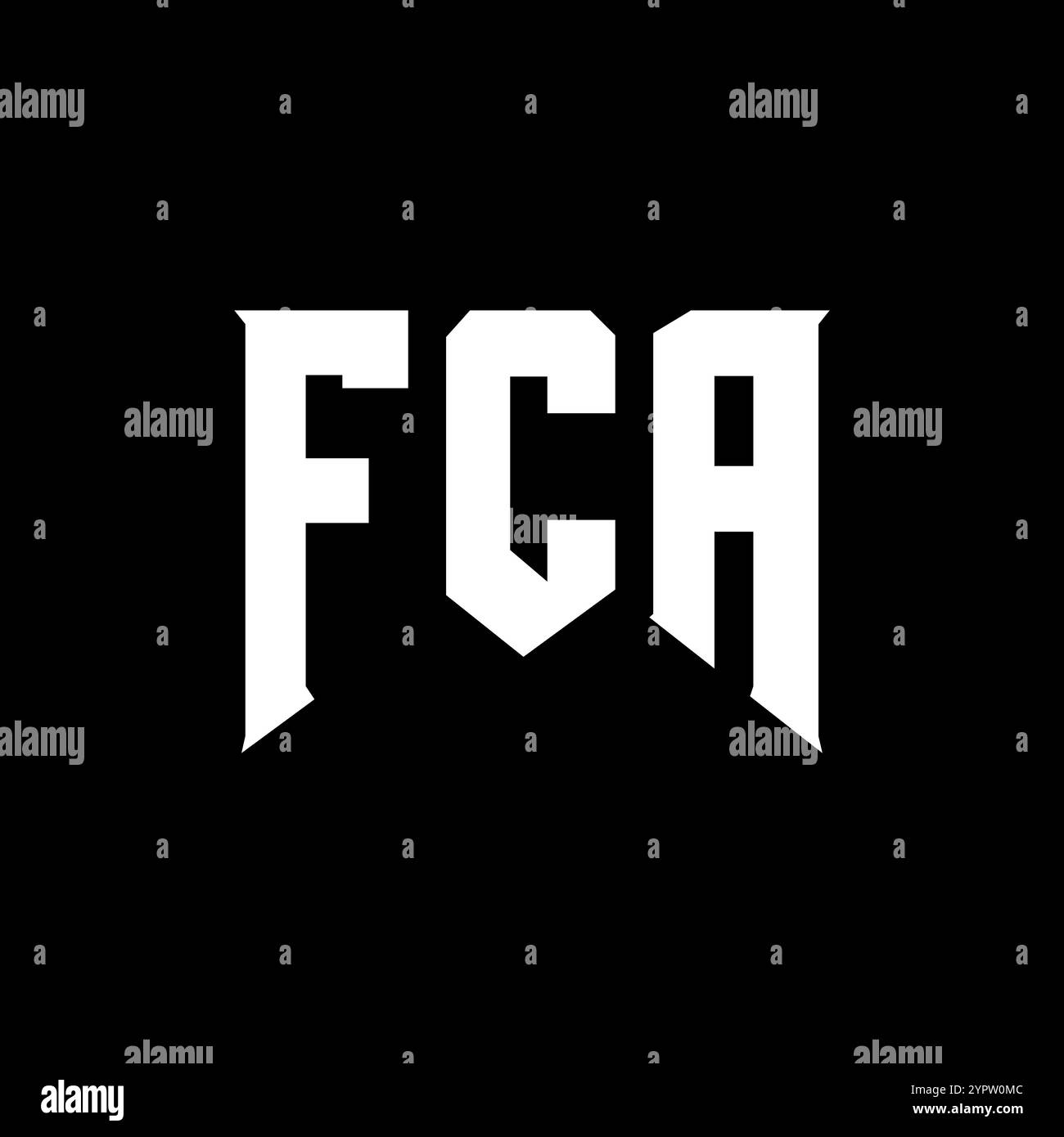 FCA letter logo design for technology company. FCA logo design black and white color combination ...
