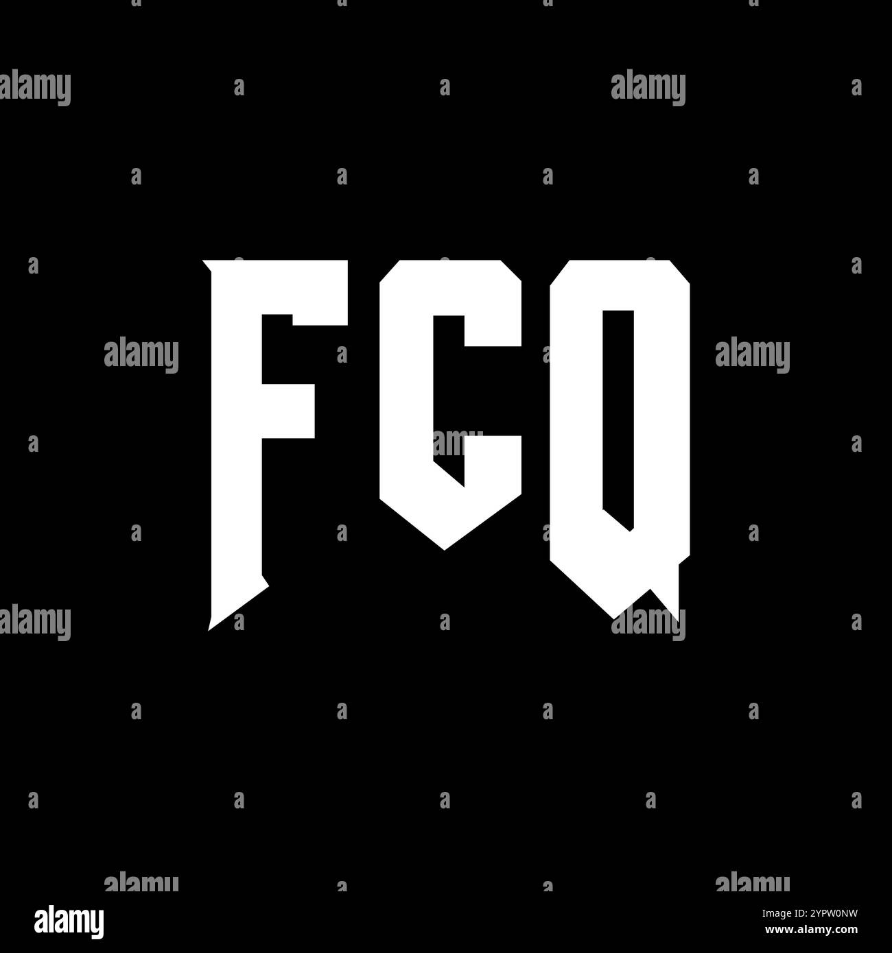 FCQ letter logo design for technology company. FCQ logo design black ...