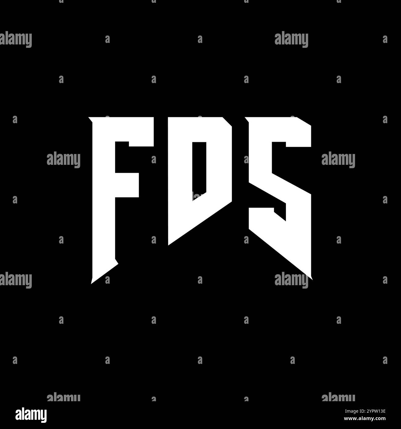 FDS letter logo design for technology company. FDS logo design black ...