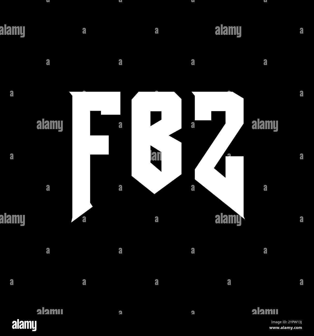 FBZ letter logo design for technology company. FBZ logo design black ...
