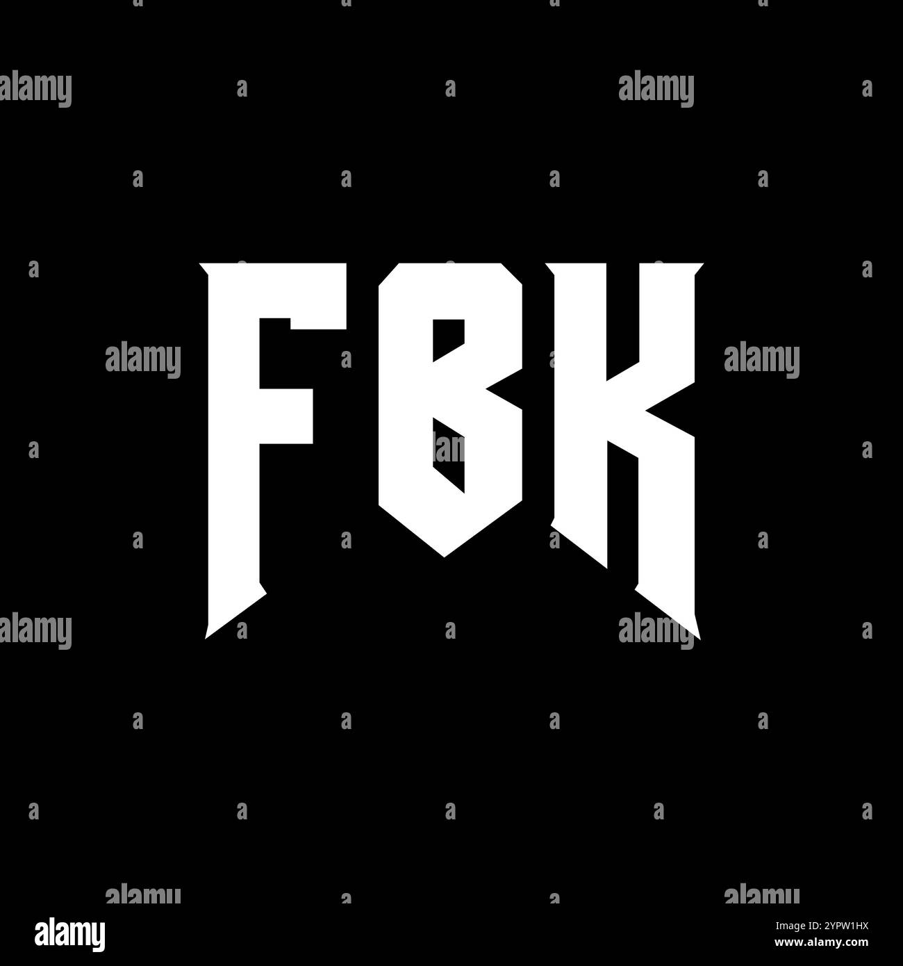 FBK letter logo design for technology company. FBK logo design black ...