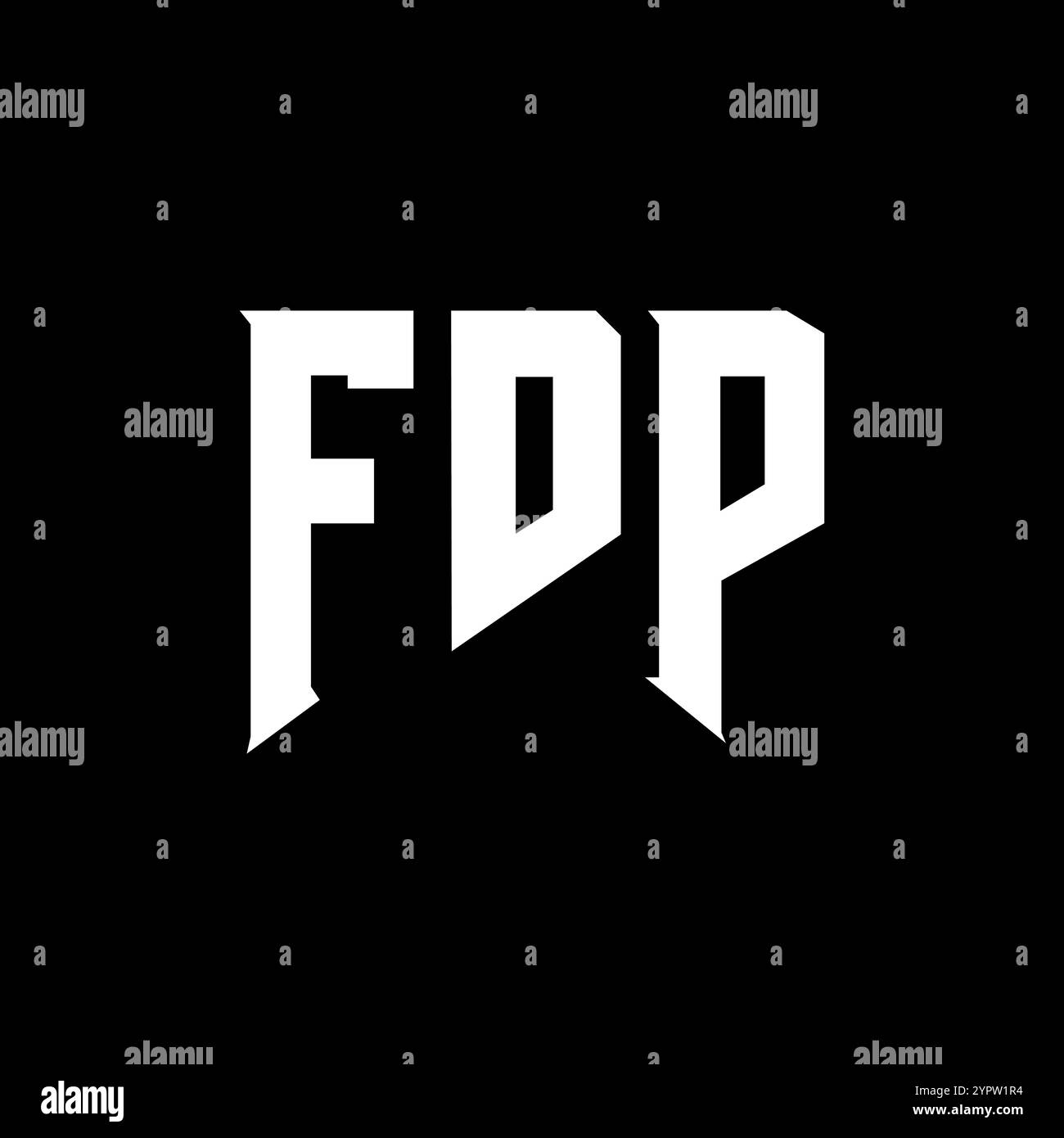FDP letter logo design for technology company. FDP logo design black ...