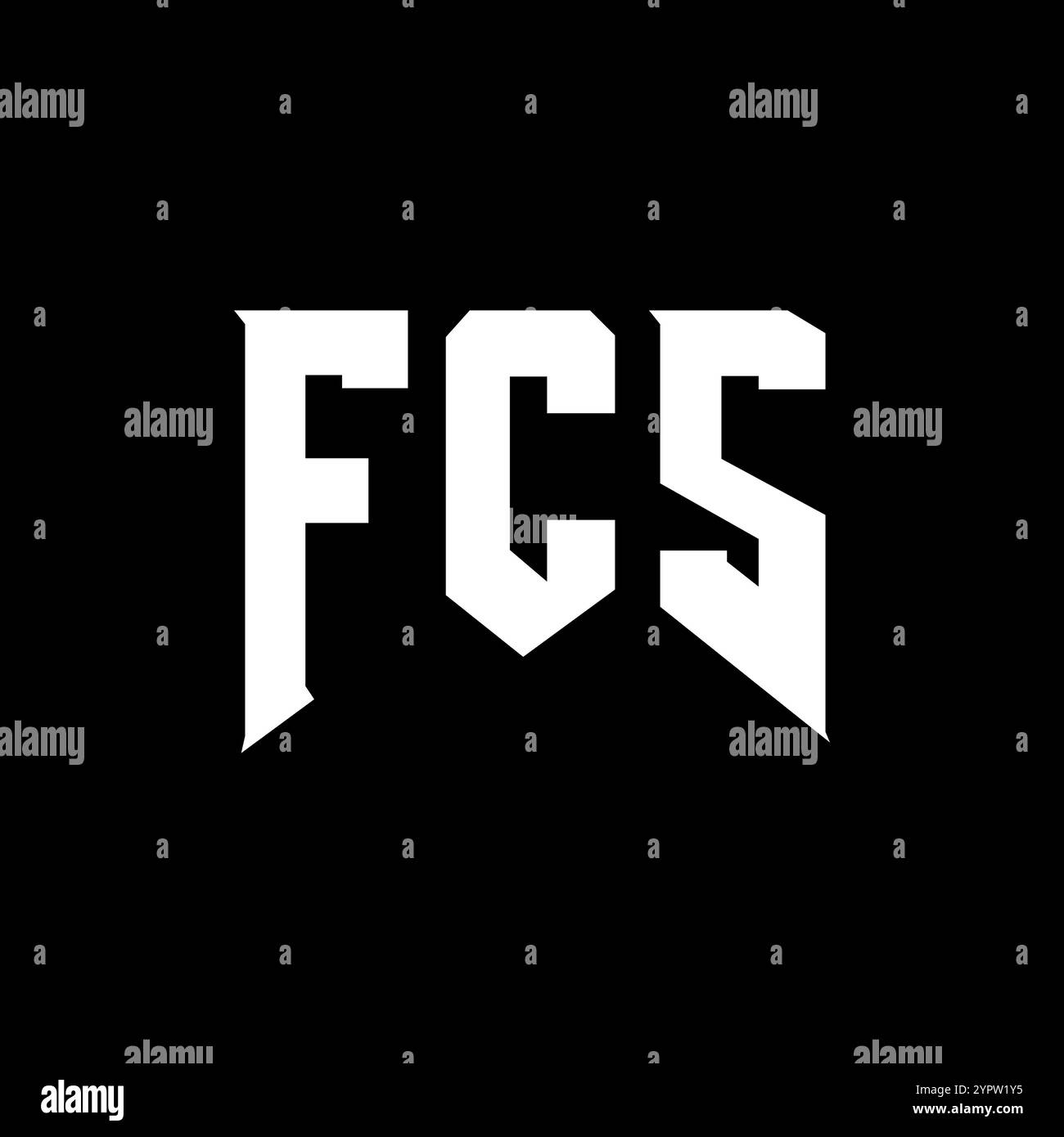 FCS letter logo design for technology company. FCS logo design black ...