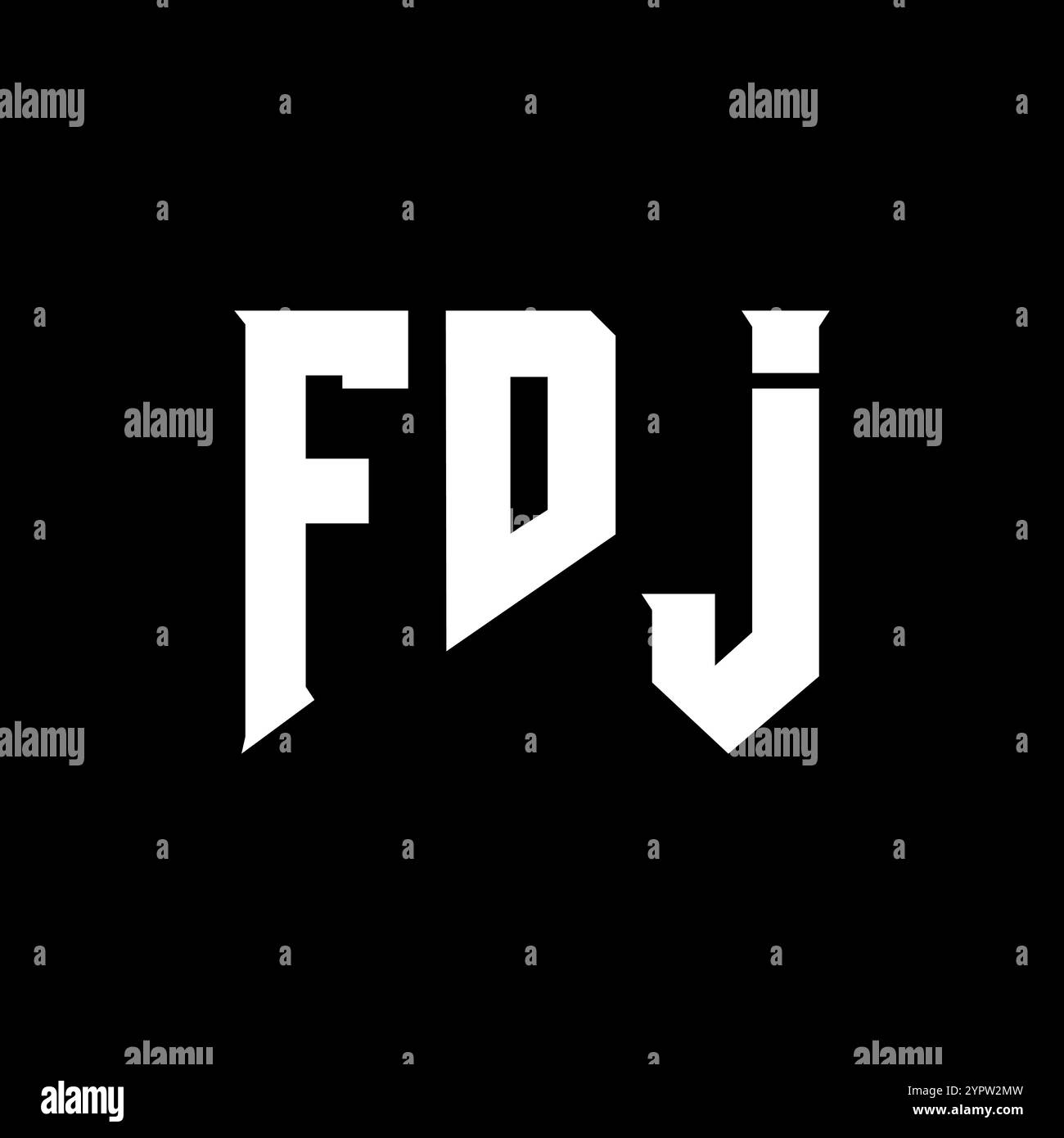 FDJ letter logo design for technology company. FDJ logo design black ...