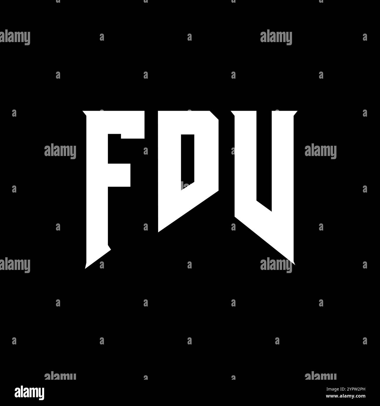 FDV letter logo design for technology company. FDV logo design black and white color combination ...