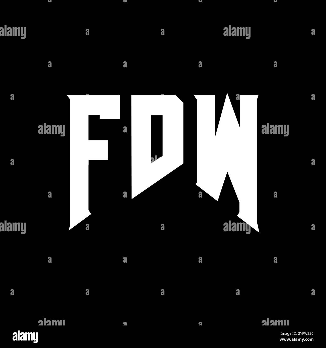 FDW letter logo design for technology company. FDW logo design black ...
