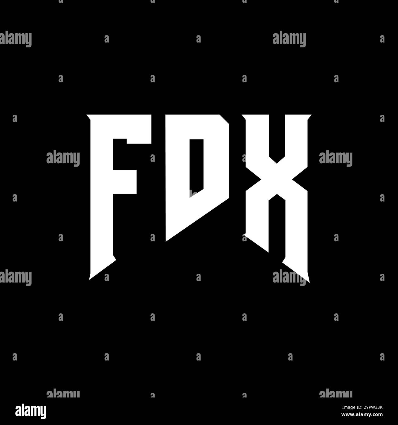 FDX letter logo design for technology company. FDX logo design black ...