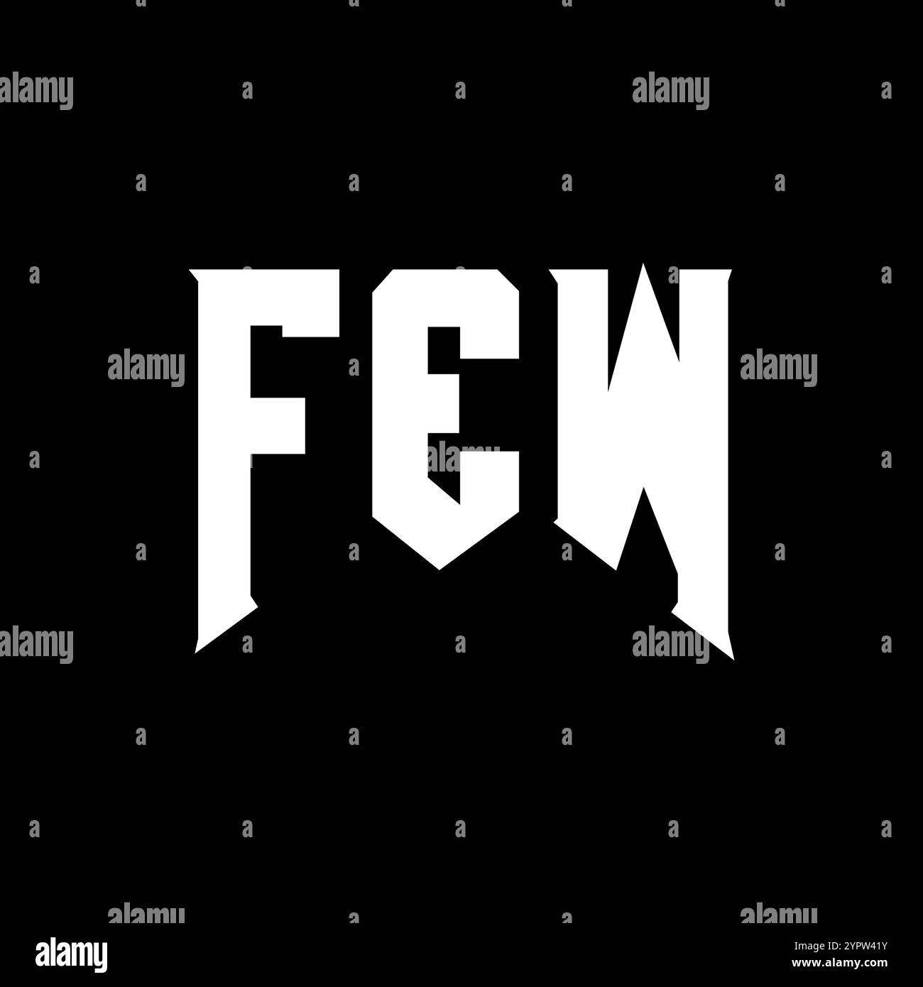 FEW letter logo design for technology company. FEW logo design black ...