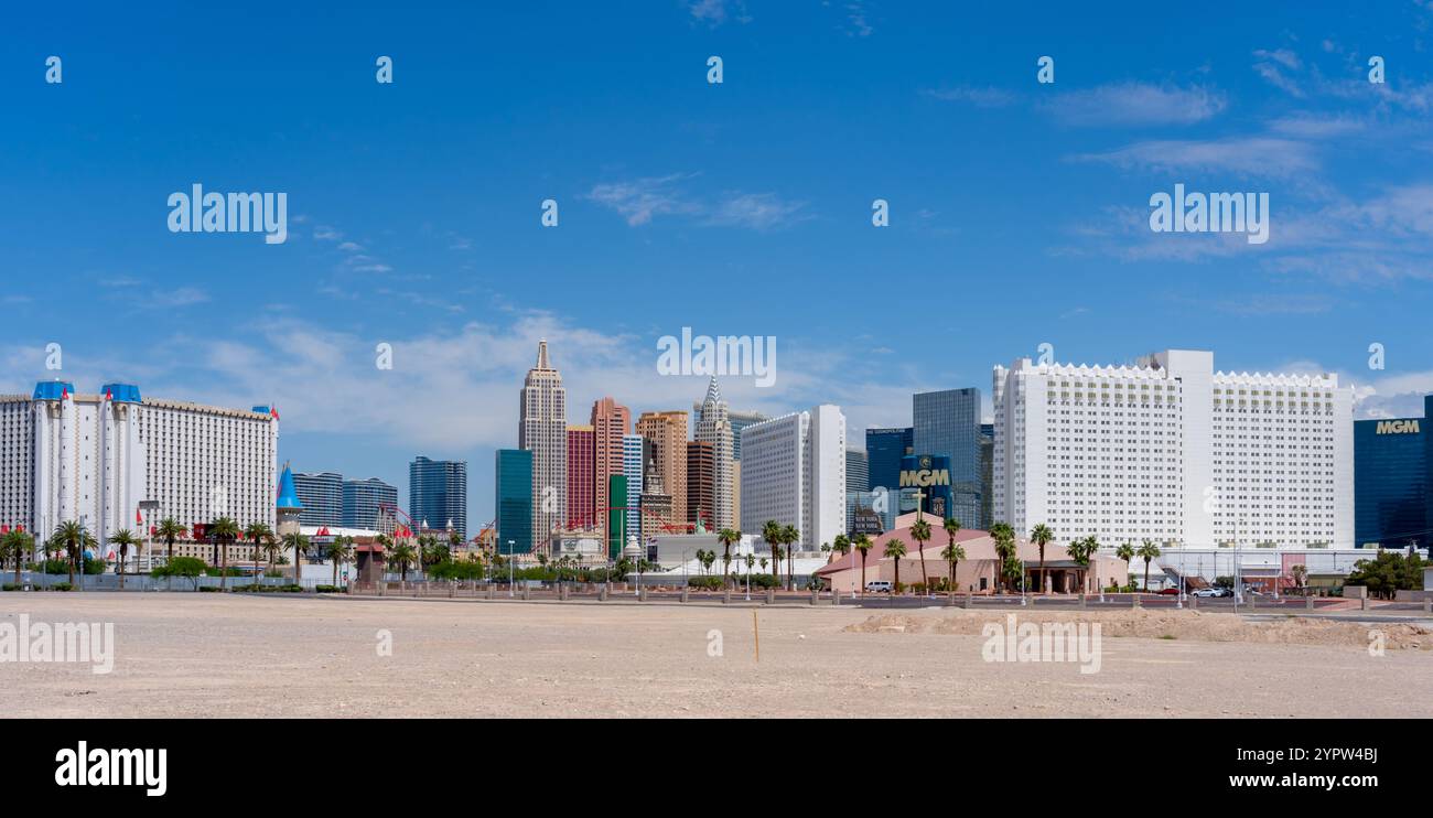 Las Vegas Strip skyline in Paradise, Nevada, United States Stock Photo ...