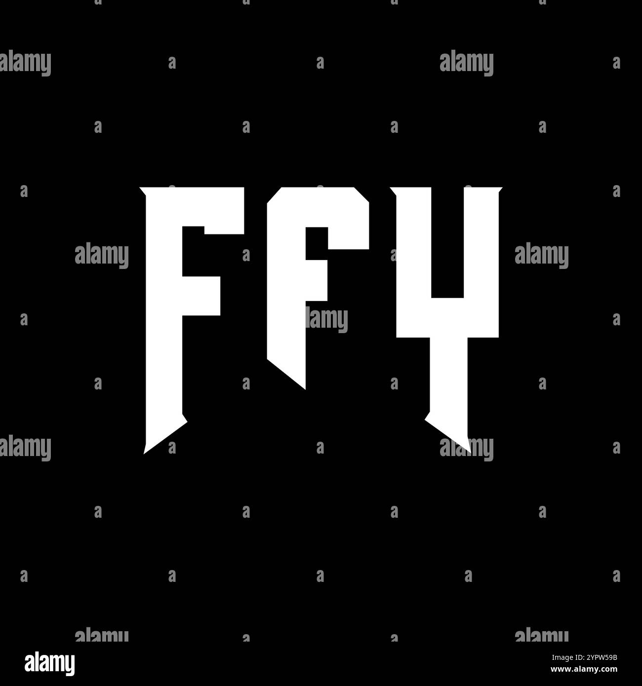 FFY letter logo design for technology company. FFY logo design black ...