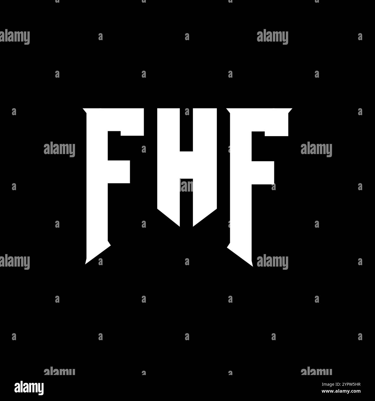 FHF letter logo design for technology company. FHF logo design black ...