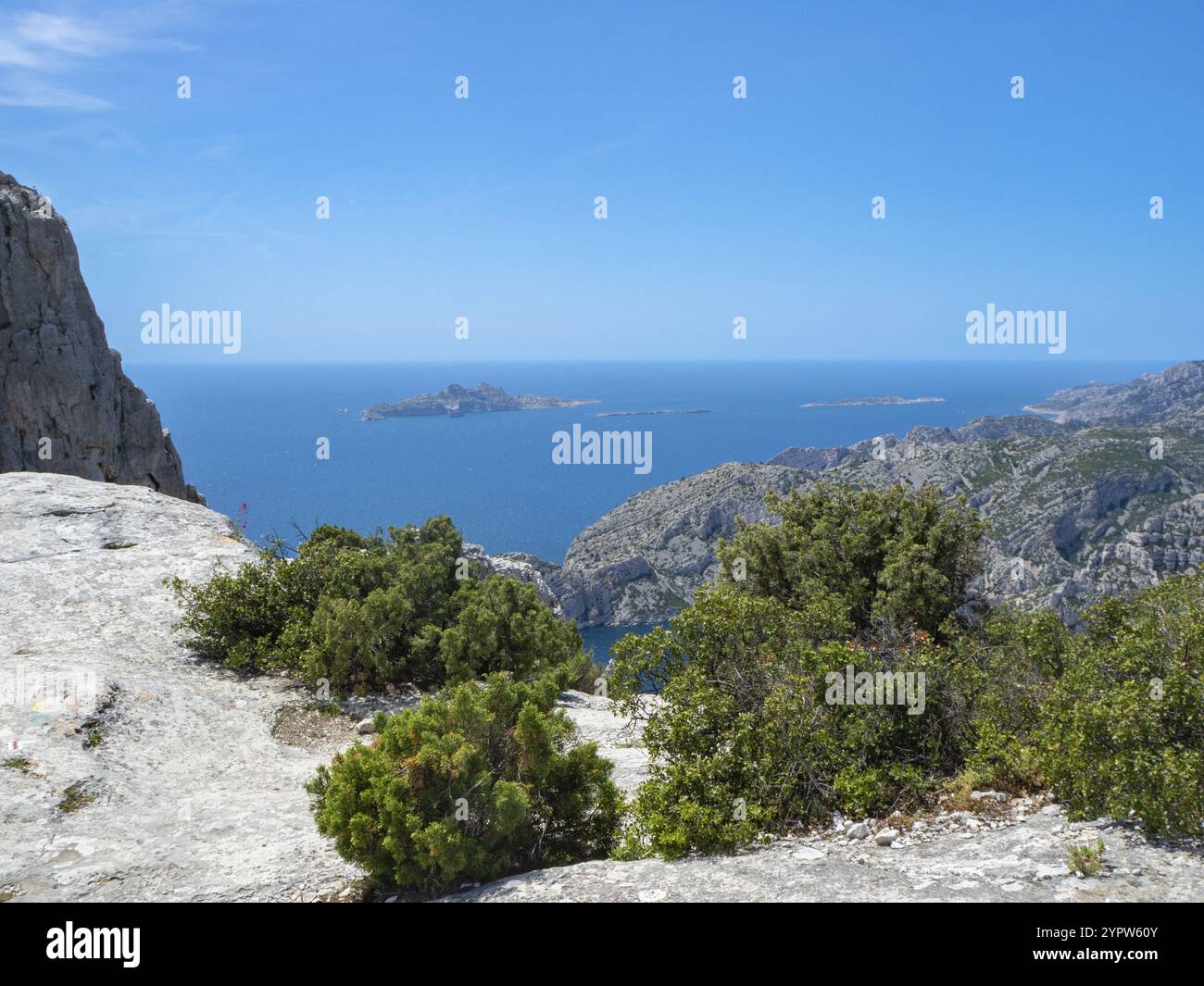 The Calanques National Park offers beautiful hiking trails along cliffs ...