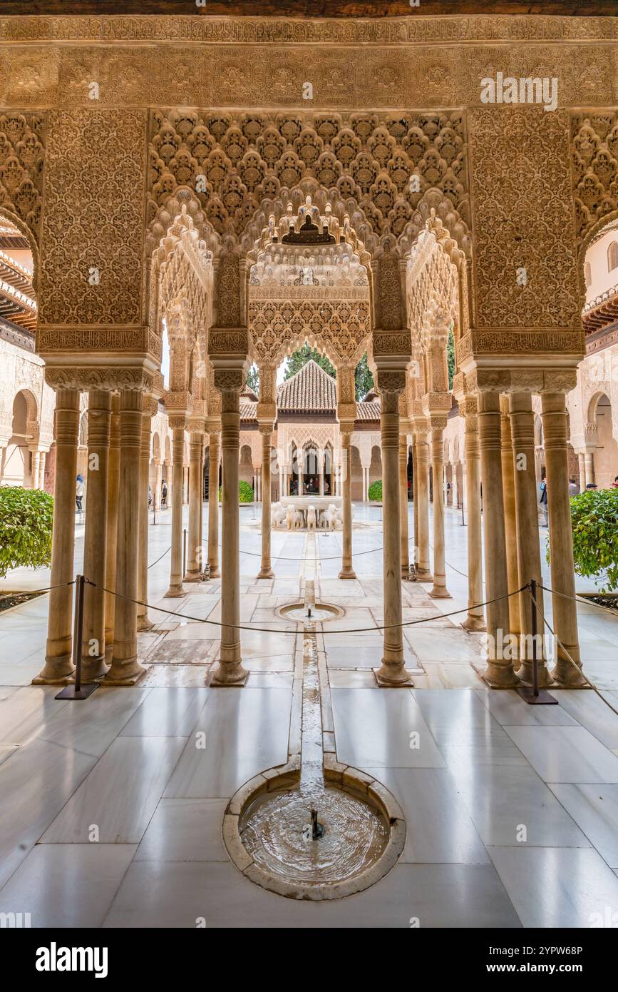 Granada, Spain - November 22, 2022 : Alhambra Palace Patio of the Lions ...