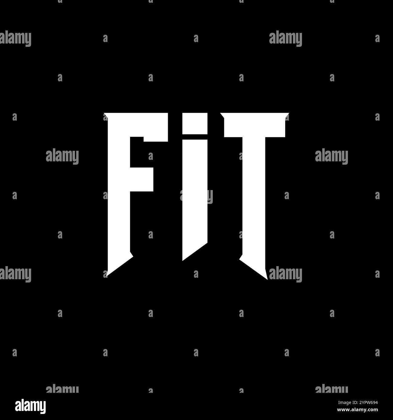 FIT letter logo design for technology company. FIT logo design black ...