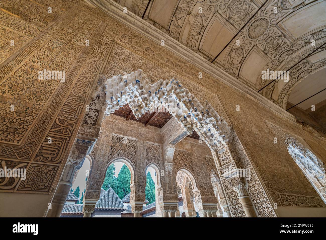 Granada, Spain - November 22, 2022 : Alhambra Palace Patio of the Lions ...