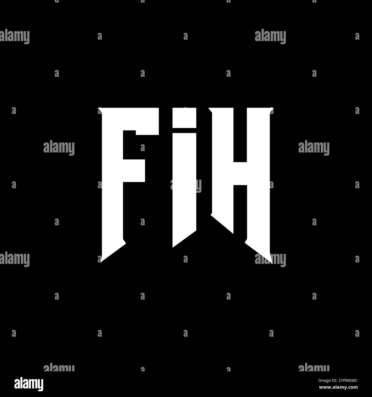 FIH letter logo design for technology company. FIH logo design black ...