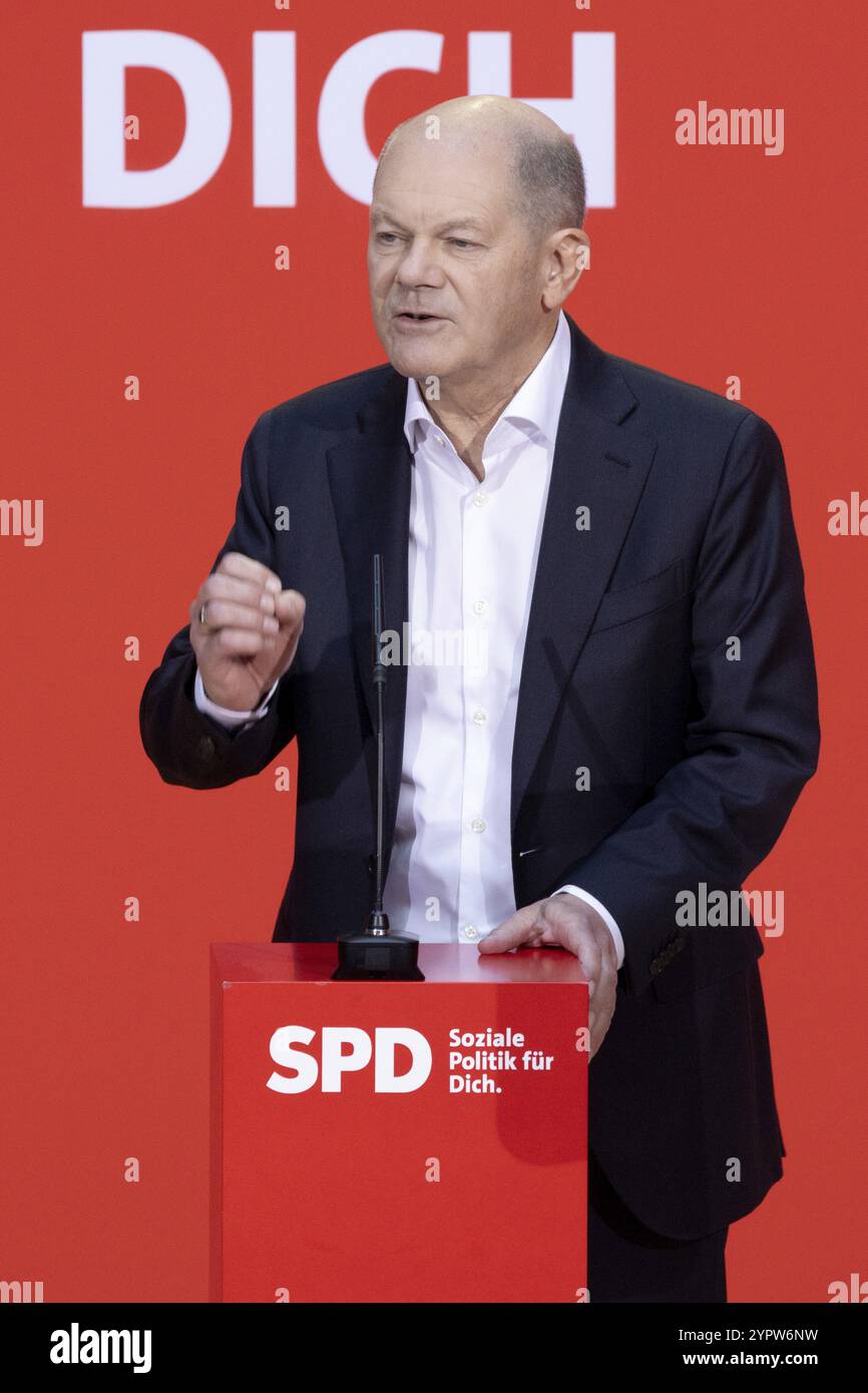 Berlin, Germany - 30 November 2024: Olaf Scholz, Federal Chancellor and ...
