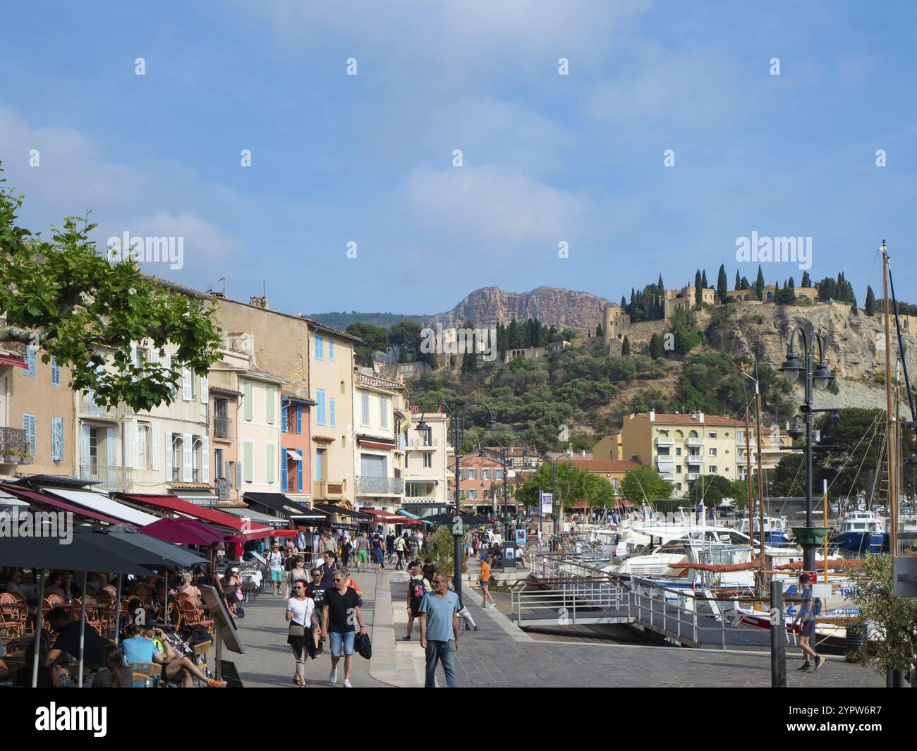The beautiful village of Cassis, France, is a famous tourist attraction ...
