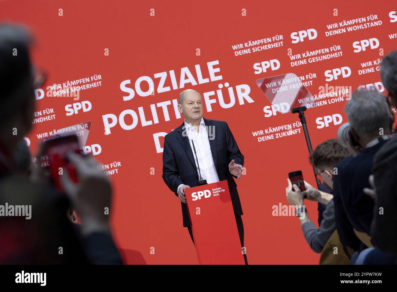 Berlin, Germany - 30 November 2024: Olaf Scholz, Federal Chancellor and ...