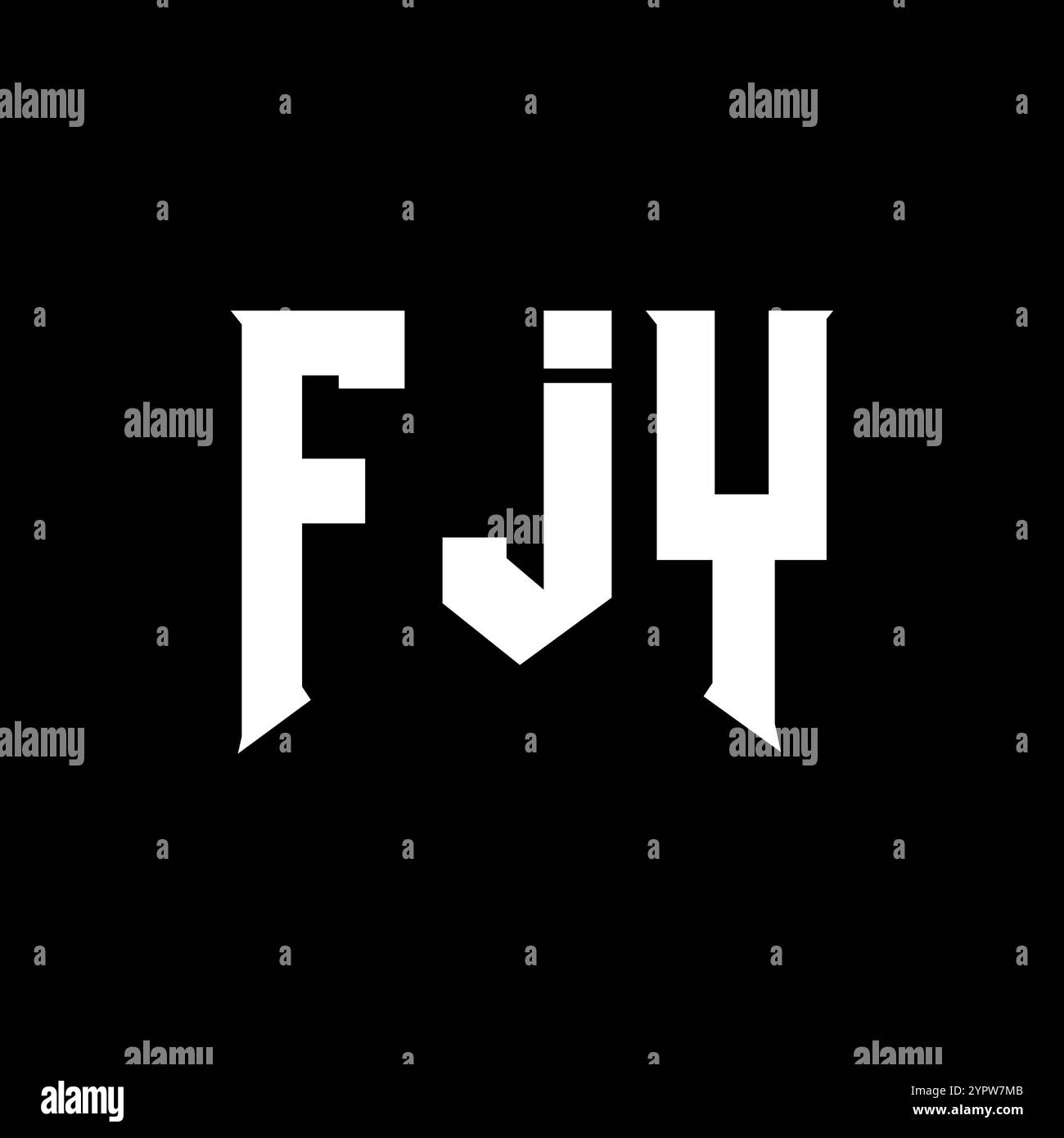 FJY letter logo design for technology company. FJY logo design black ...