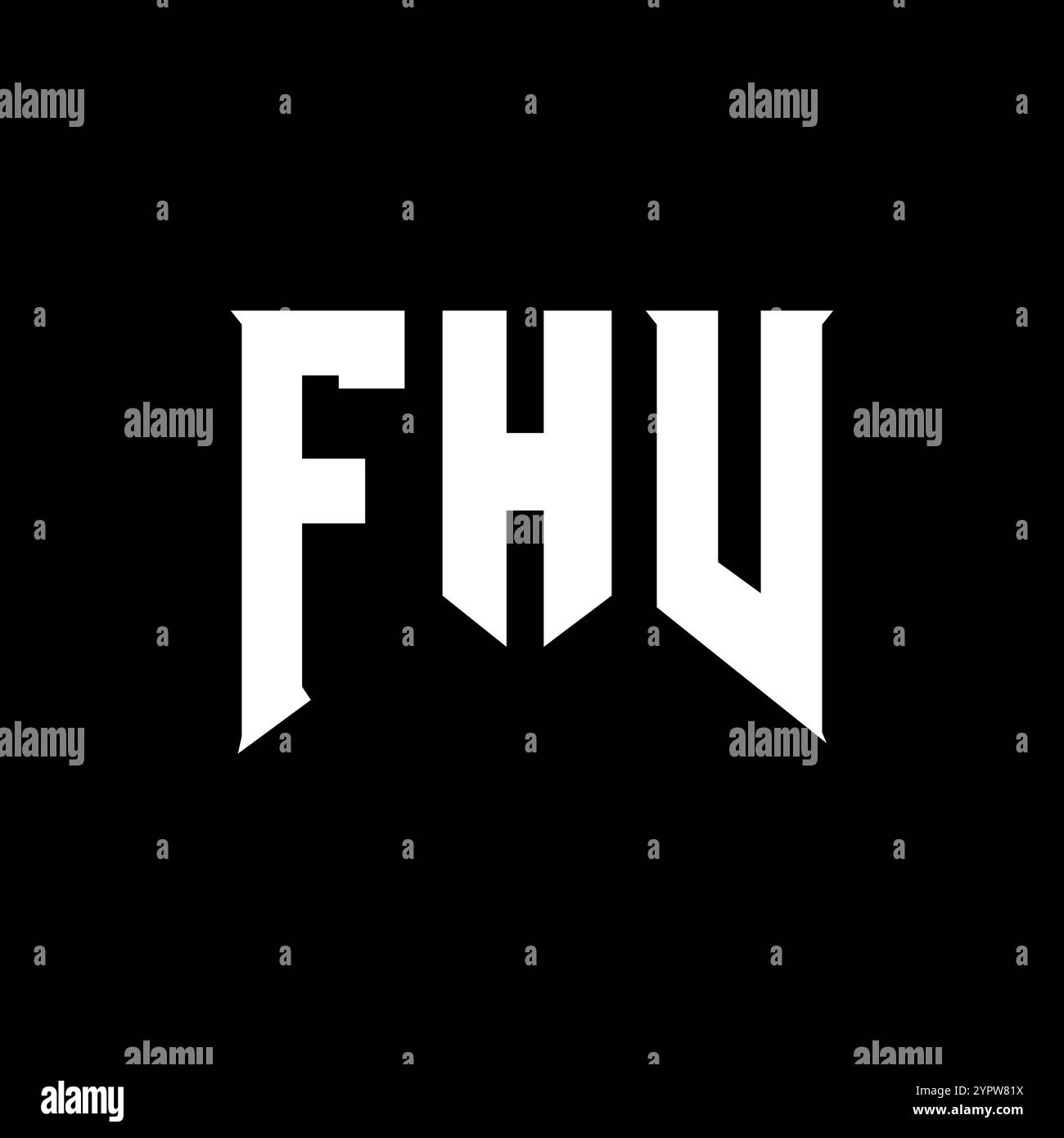 FHV letter logo design for technology company. FHV logo design black ...
