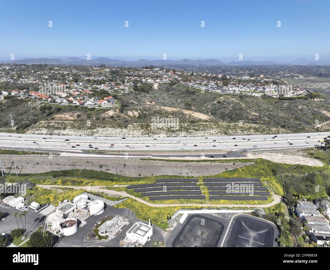 Aerial view american freeway intersection hi-res stock photography and ...