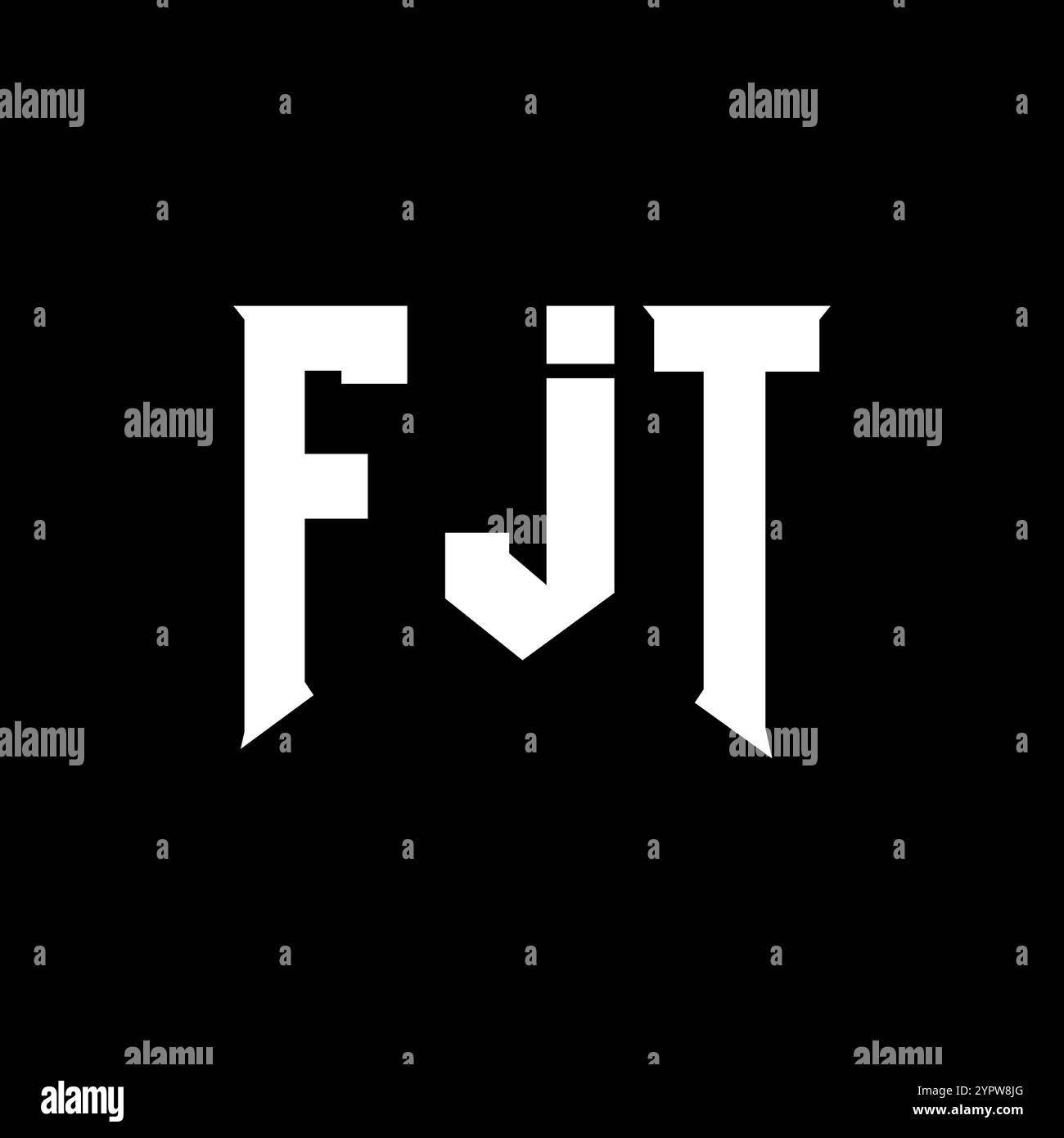 FJT letter logo design for technology company. FJT logo design black ...