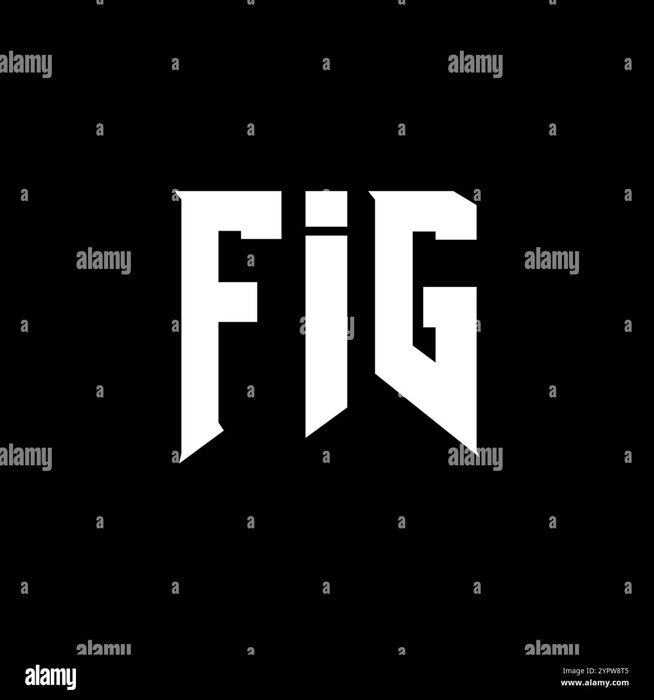 FIG letter logo design for technology company. FIG logo design black ...