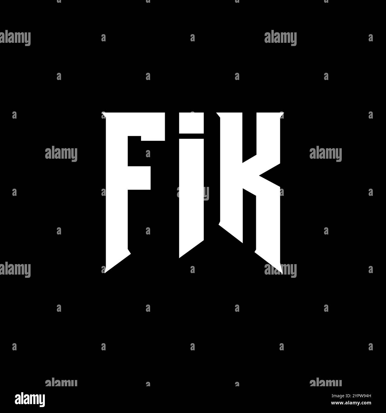 FIK letter logo design for technology company. FIK logo design black ...